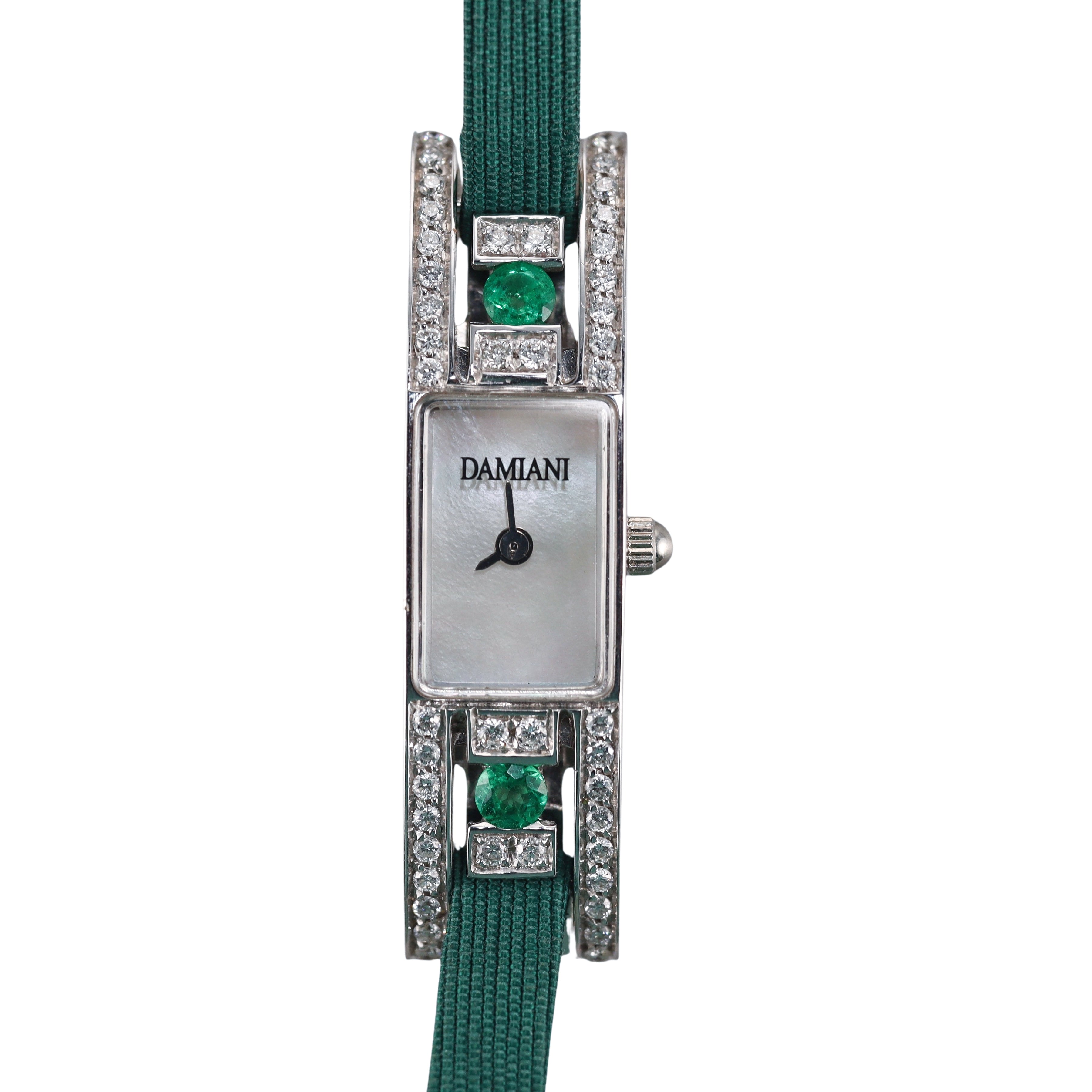 Damiani Gold MOP Diamond Emerald Lady's Watch – QueensAlley