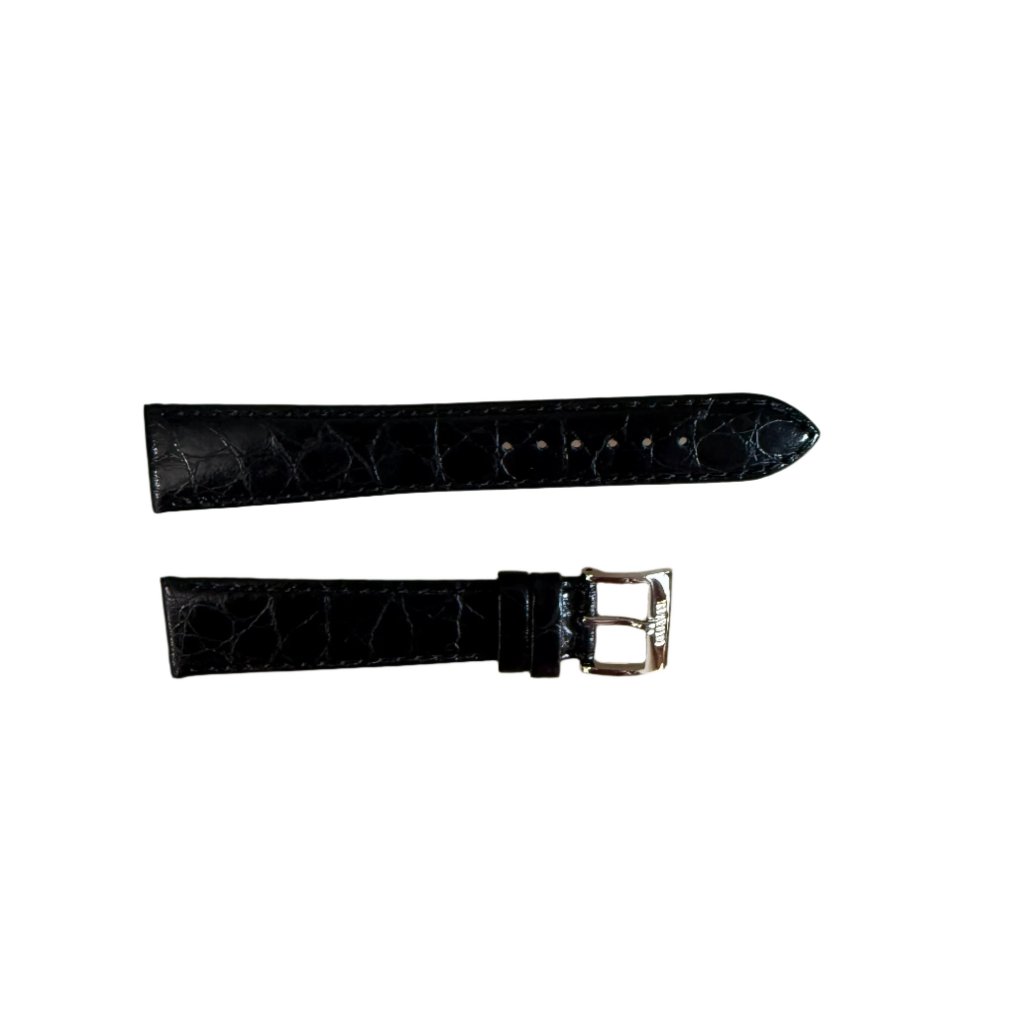 Authentic RADO Black Leather Watch Strap Band 19mm with Buckle 8730-B