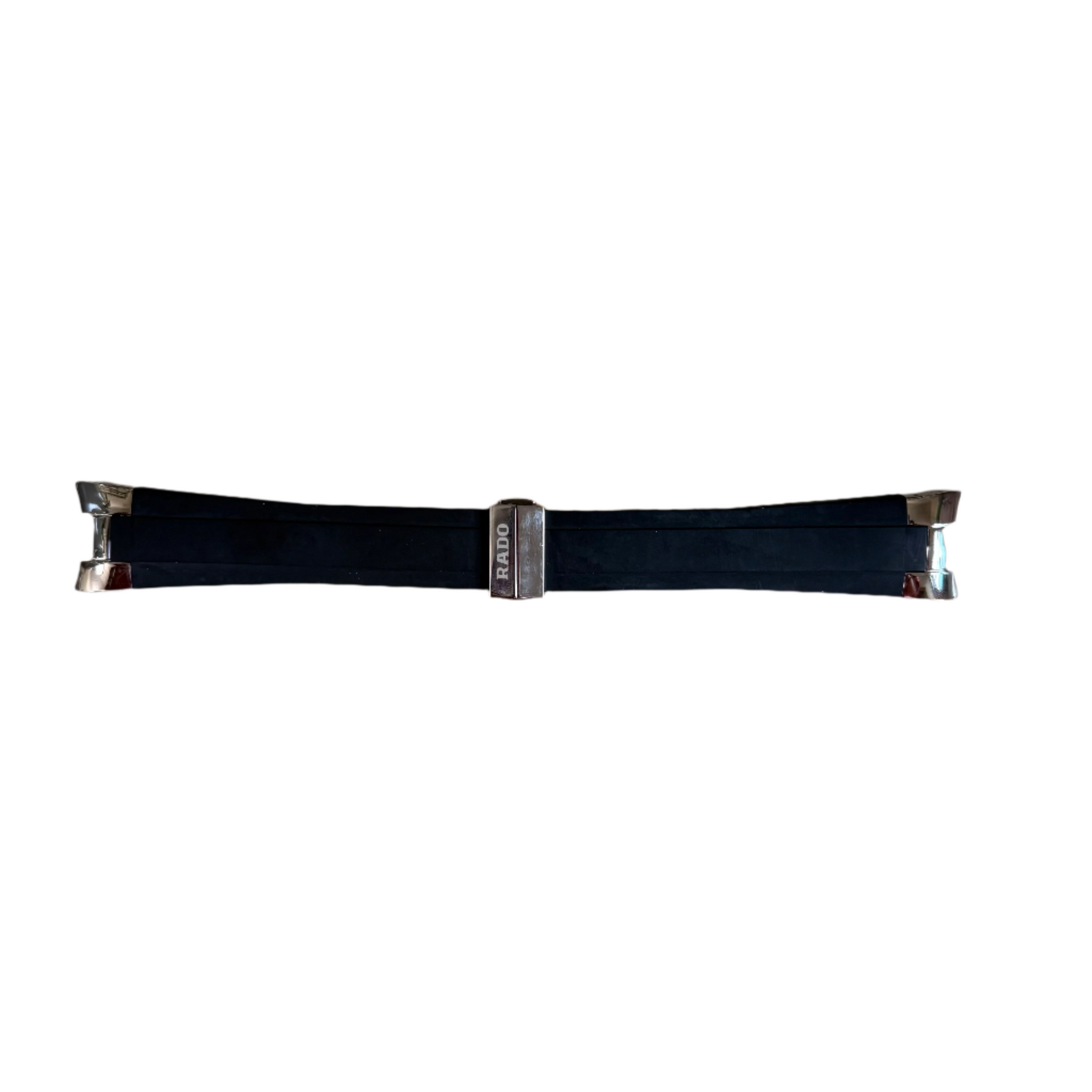 Authentic RADO Black Rubber Watch Strap Band w Clasp 24mm 08890